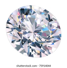 Diamond Top View Isolated On White: เวกเตอร์สต็อก (ปลอดค่าลิขสิทธิ์ ...