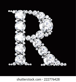 Diamond Alphabet Letters R 3d Rendering: ilustración de stock 614489162 ...
