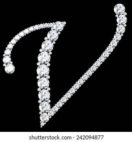Diamond Letters Gemstones Stock Vector (Royalty Free) 242094865 ...