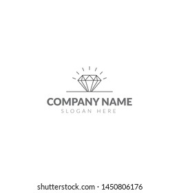 Diamond Line Logo Vector Design Template Stock Vector (Royalty Free ...