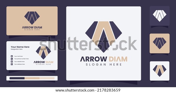 Diamond Logo Arrow Diamond Creative Logo Stock Vector (Royalty Free ...