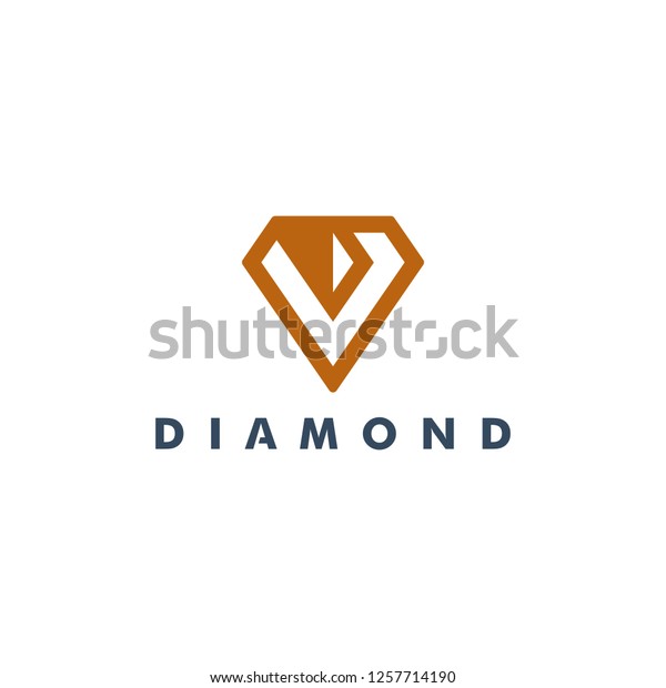 Diamond Logo Template Letter V Icon Stock Vector (Royalty Free ...