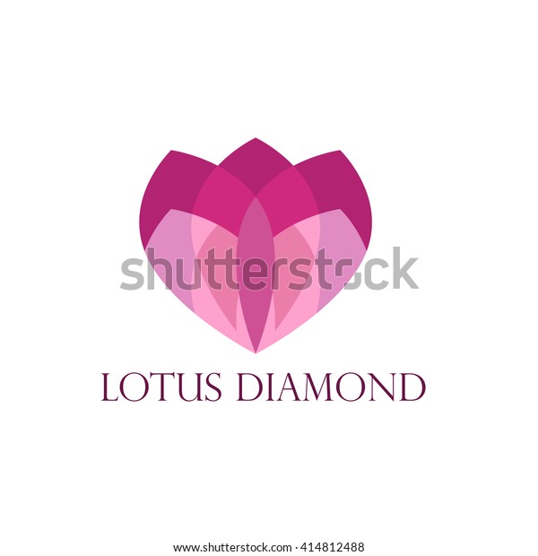 Diamond Lotus Flower Lotus Logo Stock Vector (Royalty Free) 414812488 ...