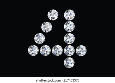 Diamond Number Vector Illustration Stock Vector (Royalty Free) 217483369