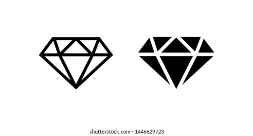 Diamond Outline Icon Symbol Vector Stock Vector (Royalty Free ...
