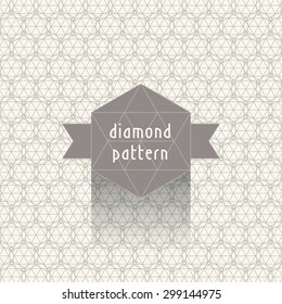 Diamond Pattern Straight Lines Ornament On Stock Vector (Royalty Free ...