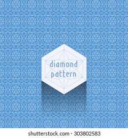 Diamond Pattern Straight Lines Ornament On Stock Vector (Royalty Free ...