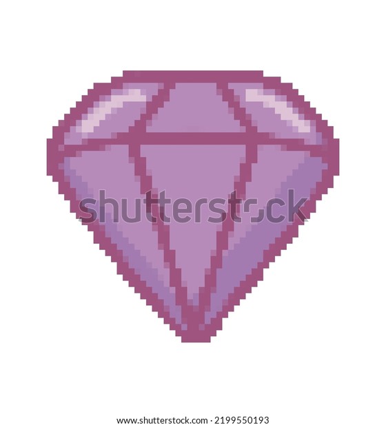Diamond Pixel Art Isolated Icon Stock Vector (Royalty Free) 2199550193 ...