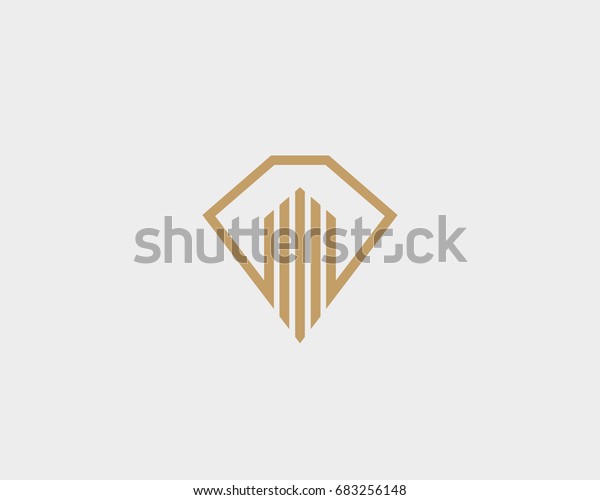 Diamond Real Estate Logo Design Luxury Stock Vector (Royalty Free ...