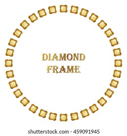 Diamond Round Frame Vector Jewelry Background Stock Vector (Royalty ...