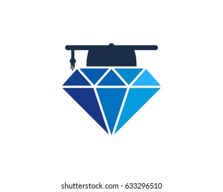 Diamond School Icon Logo Design Element Stock Vector (Royalty Free ...