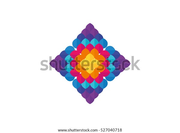 Diamond Shapes Rainbow Logo Stock Vector (Royalty Free) 527040718 ...