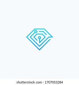 Diamond Tech Logo Design Icon Vector Stock Vector (Royalty Free ...