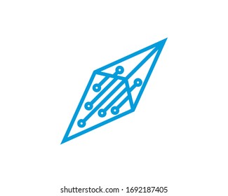 Diamond Tech Logo Design Vector Template Stock Vector (Royalty Free ...