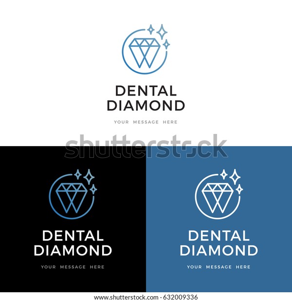 Diamond Teeth Logo Label Icon Designvector Stock Vector (Royalty Free ...