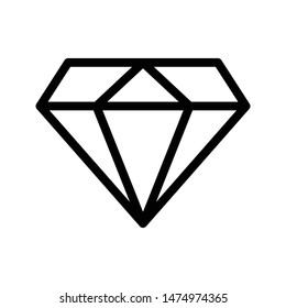 Diamond Vector Thin Line Icon Stock Vector (Royalty Free) 1687214494 ...