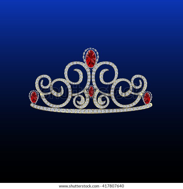 Diamond Tiara Vector Illustration 1 Stock Vector (Royalty Free ...
