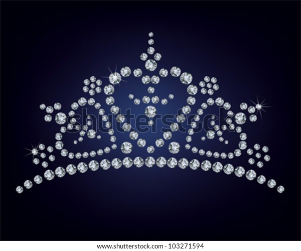 Diamond Tiara Vector Illustration Stock Vector (Royalty Free) 103271594