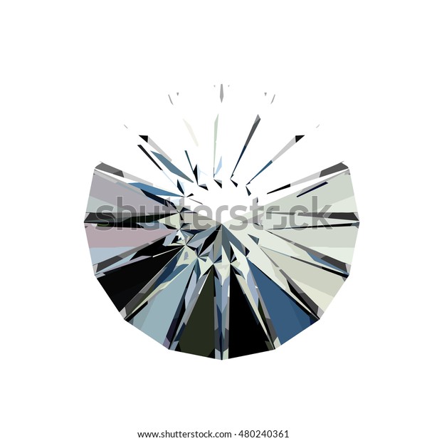 Diamond Top View Vector Illustration Stock Vector (Royalty Free ...