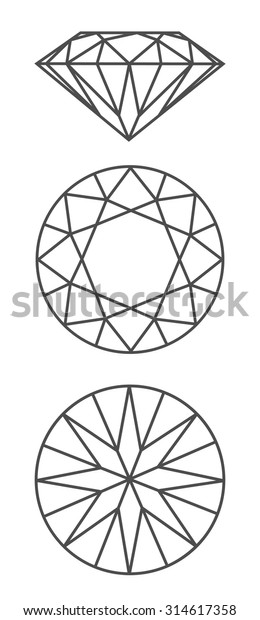 Diamond Vector Graphic Scheme Stock Vector (Royalty Free) 314617358