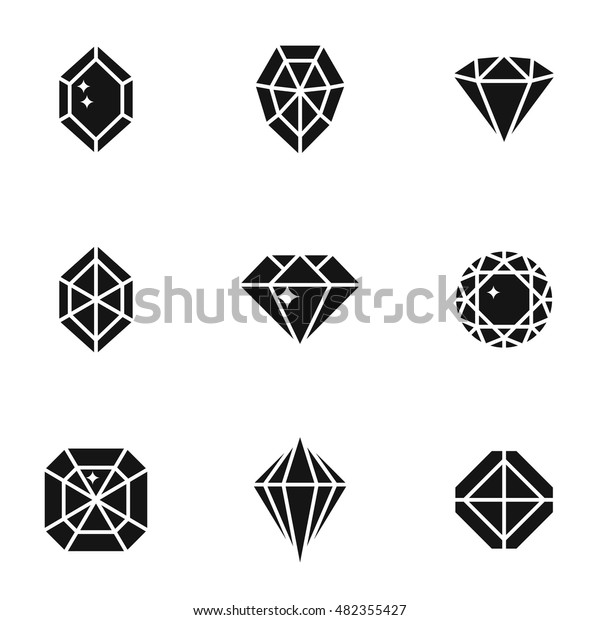 Diamond Vector Icons Simple Illustration Set Stock Vector (Royalty Free ...
