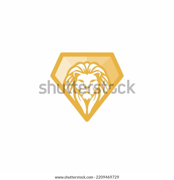Diamondfaced Lion Symbol Logo Design Vector Stock Vector (Royalty Free ...