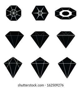 Diamonds Black Vector Illustration Stock Vector (Royalty Free ...