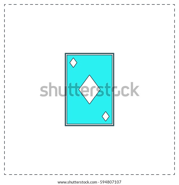 Diamonds Card Outline Vector Icon Black Stock Vector (Royalty Free ...