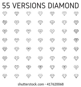 Diamonds Icons Set Design Element Symbol 스톡 벡터(로열티 프리) 353747465 ...