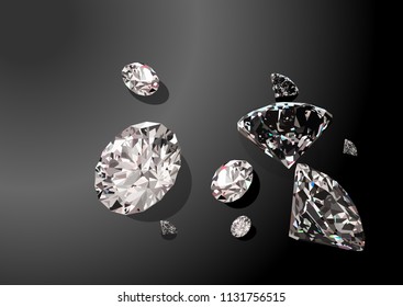 Diamonds Realistic Vector Illustration Diamond Jewelry Stock Vector ...