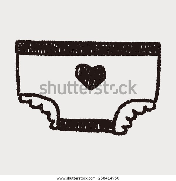 Diaper Doodle Drawing Stock Vector (Royalty Free) 258414950 | Shutterstock