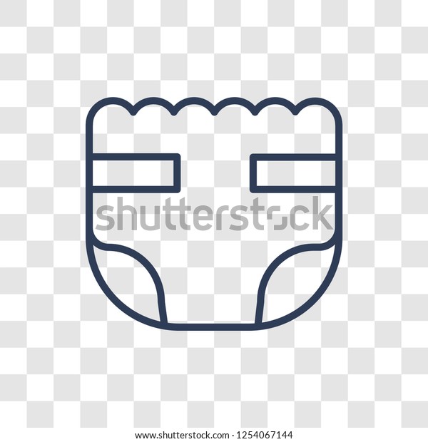 Diaper Icon Trendy Linear Diaper Logo Stock Vector (Royalty Free ...