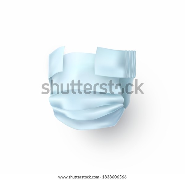Diaper Isolated On White Background Realistic Stock Vector (Royalty ...