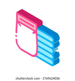Diapers Heap Icon Vector Isometric Diapers Stock Vector (Royalty Free ...