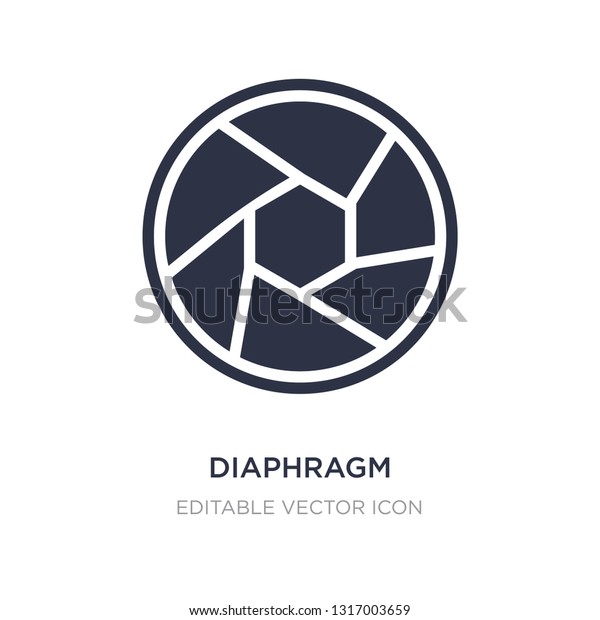 Diaphragm Icon On White Background Simple Stock Vector (Royalty Free ...