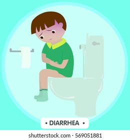 Diarrhea Bathroom Vector Illustration Stock Vector (Royalty Free) 569051881
