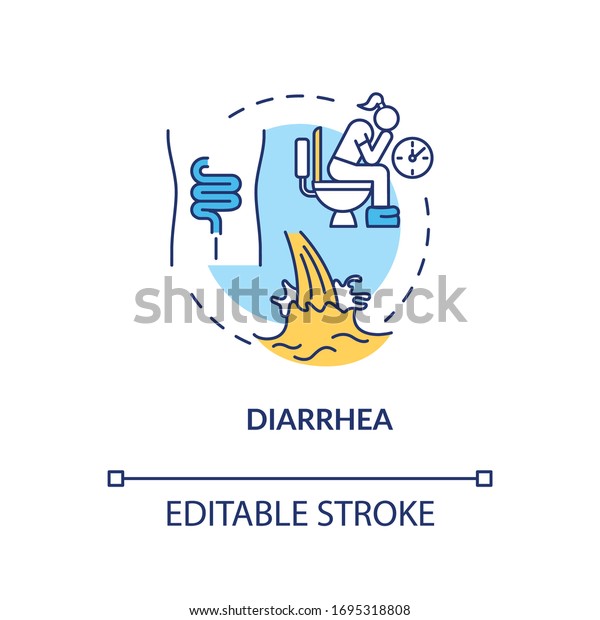 Diarrhea Concept Icon Watery Stool Digestive Stock Vector (Royalty Free ...