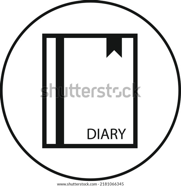 Diary Book Icon Logo Design Clipart Stock Vector (Royalty Free ...