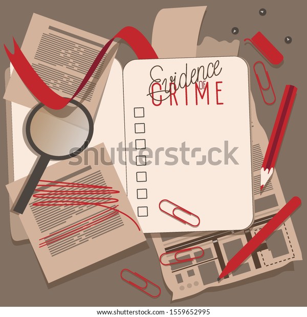 Diary Detective On Page You Can Stock Vector (Royalty Free) 1559652995