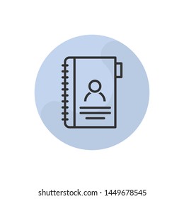 Diary Vector Illustration Outline Sign Stock Vector (Royalty Free ...