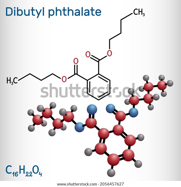 Dibutyl Phthalate Dbp Molecule Phthalate Ester Stock Vector (Royalty ...