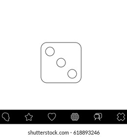 Dice 3 Black Outline Vector Icon Stock Vector (Royalty Free) 618893246 ...