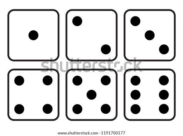 Dice Icon Craps Six Dice Set Stock Vector (Royalty Free) 1191700177 ...