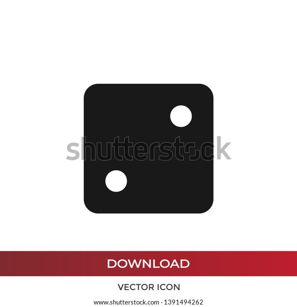 Dice Number Two Icon Modern Design Stock Vector (Royalty Free ...