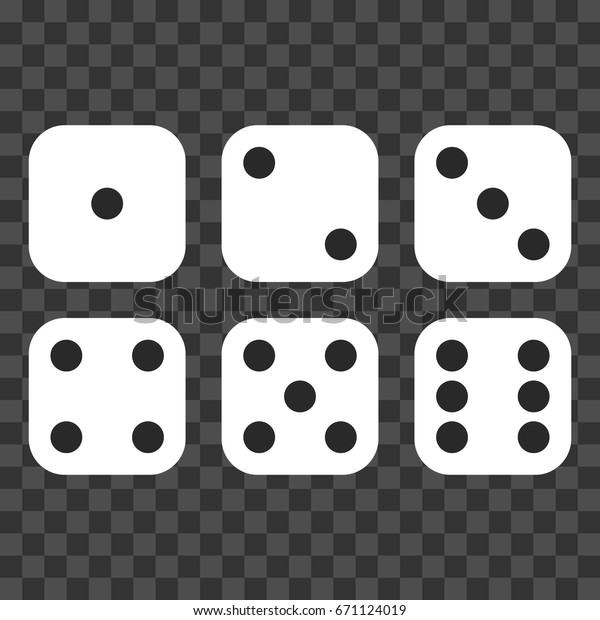 Dice On Transparent Background Vector Illustration Stock Vector ...