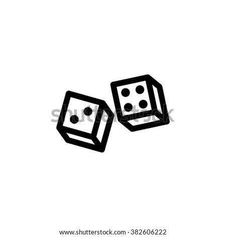 Dice Tattoo Minimal Vector Icon Stock Vector (Royalty Free) 382606222 ...