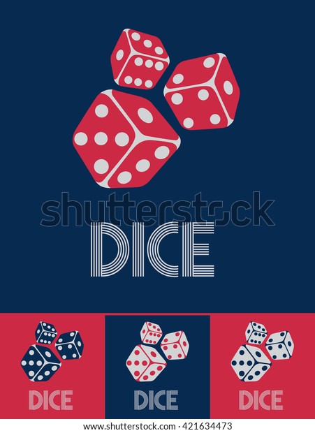 Dice Text Dice Retro Style Stock Vector (Royalty Free) 421634473