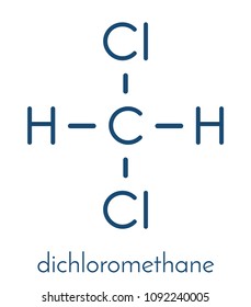Dichloromethane Dcm Solvent Molecule Skeletal Formula: vector de stock ...