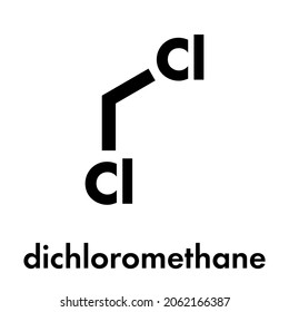 Dichloromethane Dcm Solvent Molecule Skeletal Formula Stock Vector ...