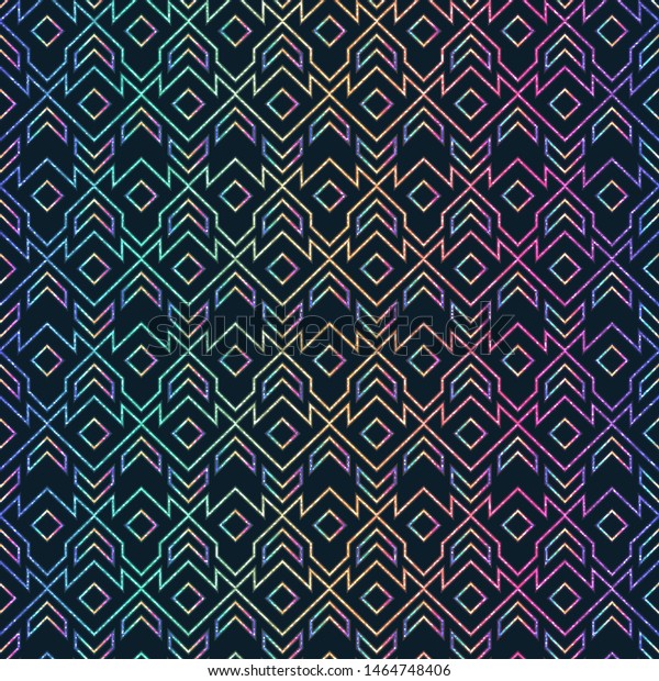Dichroic Color Geometric Seamless Pattern Stock Vector (Royalty Free ...